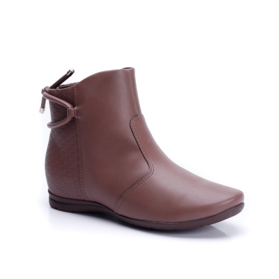 Bota Rasteira Cano Baixo Feminina Comfortflex - CHOCOLATE - Andaraki