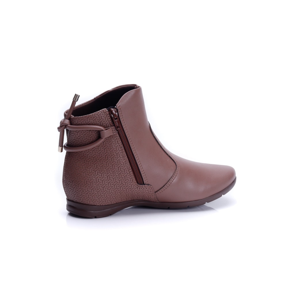 Bota Rasteira Cano Baixo Feminina Comfortflex - CHOCOLATE - Andaraki