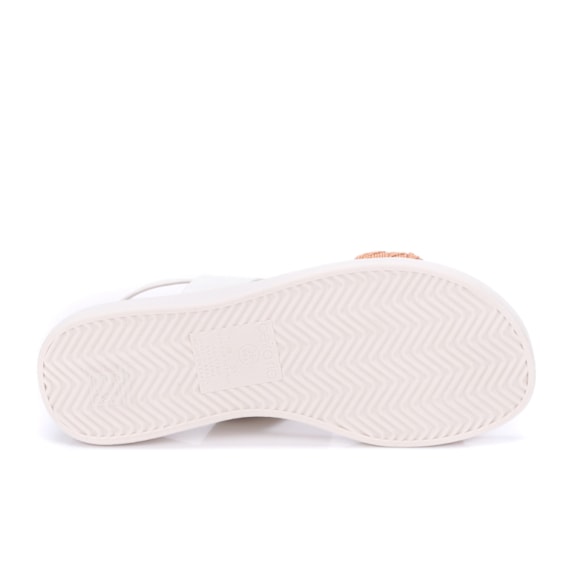 Sandália Anabela Beira Rio Feminina - AREIA/BRANCO OFF - Andaraki