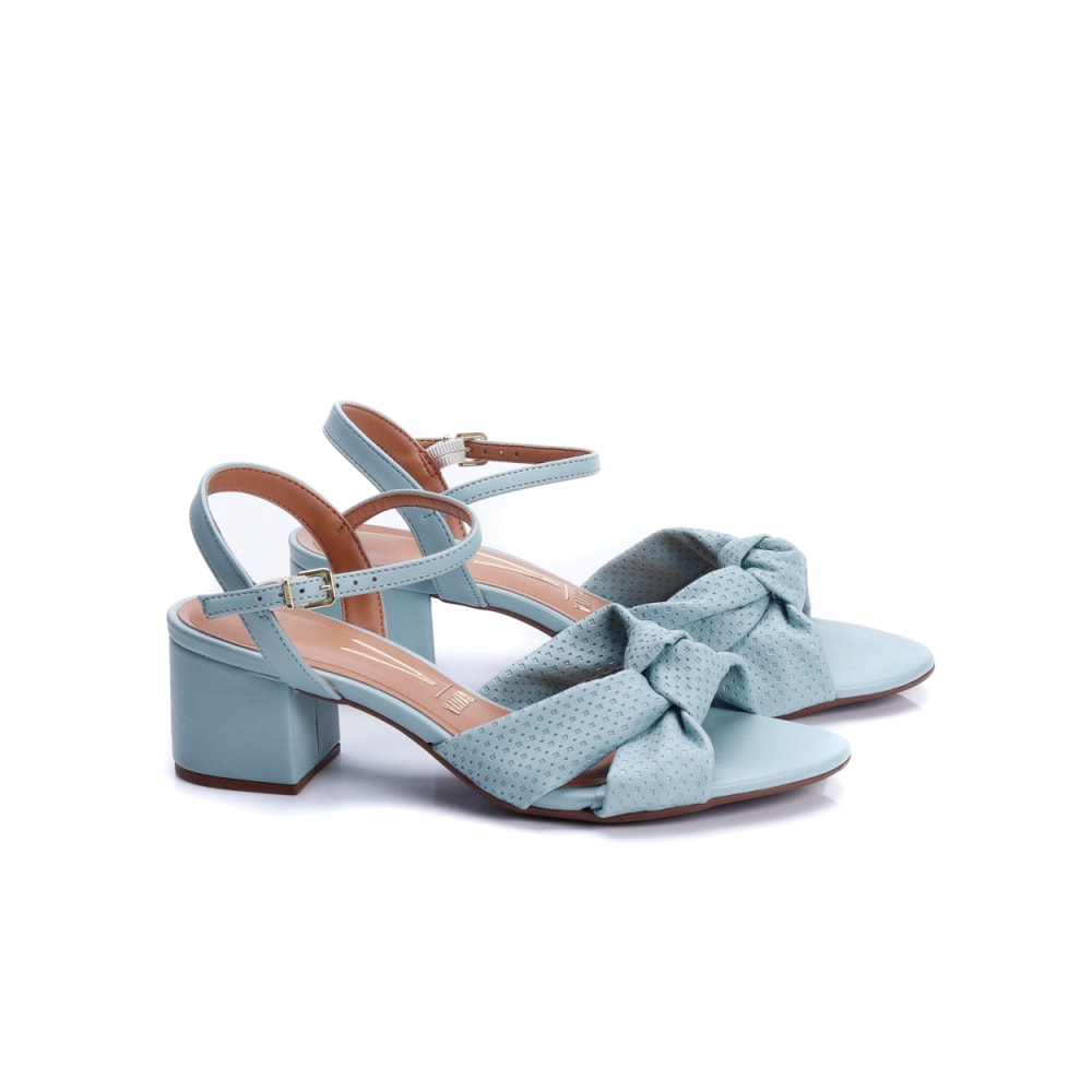 Sandália Salto Feminina Vizzano - LIGHT TURQUESA - Andaraki